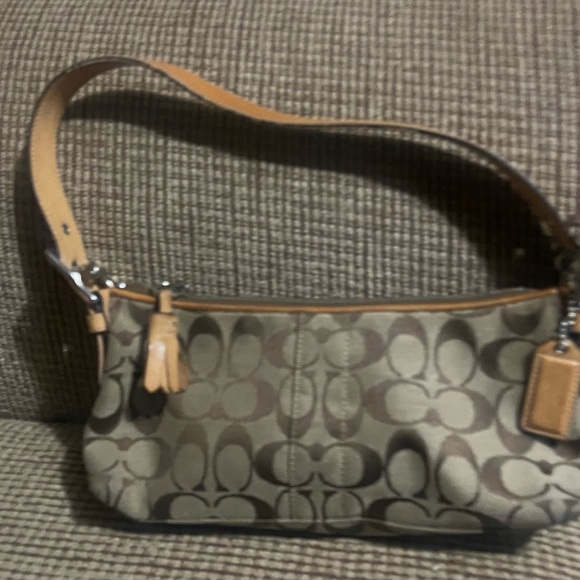 Coach | Bags | Coach Brown Monogram Shoulder Bag | Poshmark
